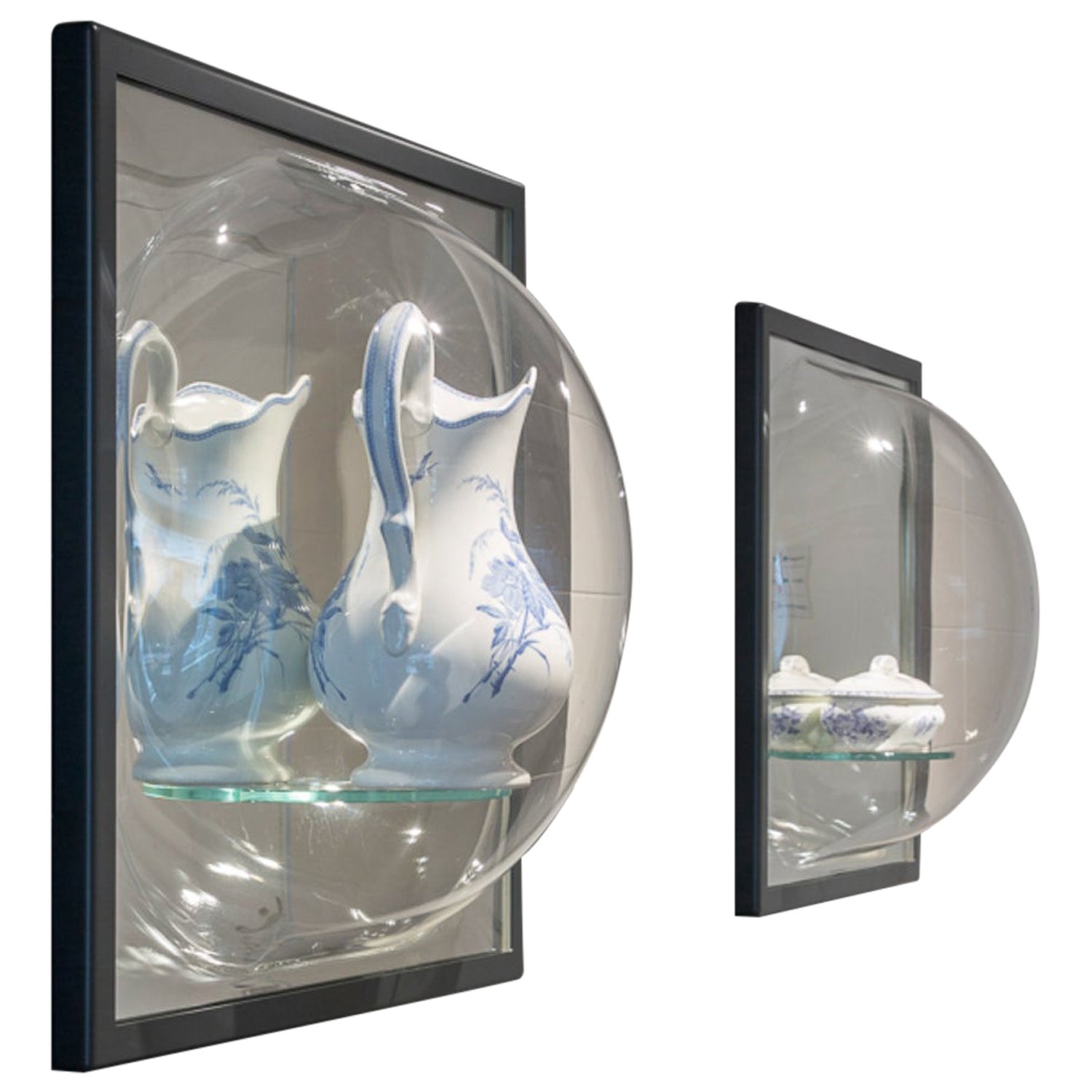 Large Square Showcase Mirror by Studio Thier and Van Daalen For Sale at 1stDibs