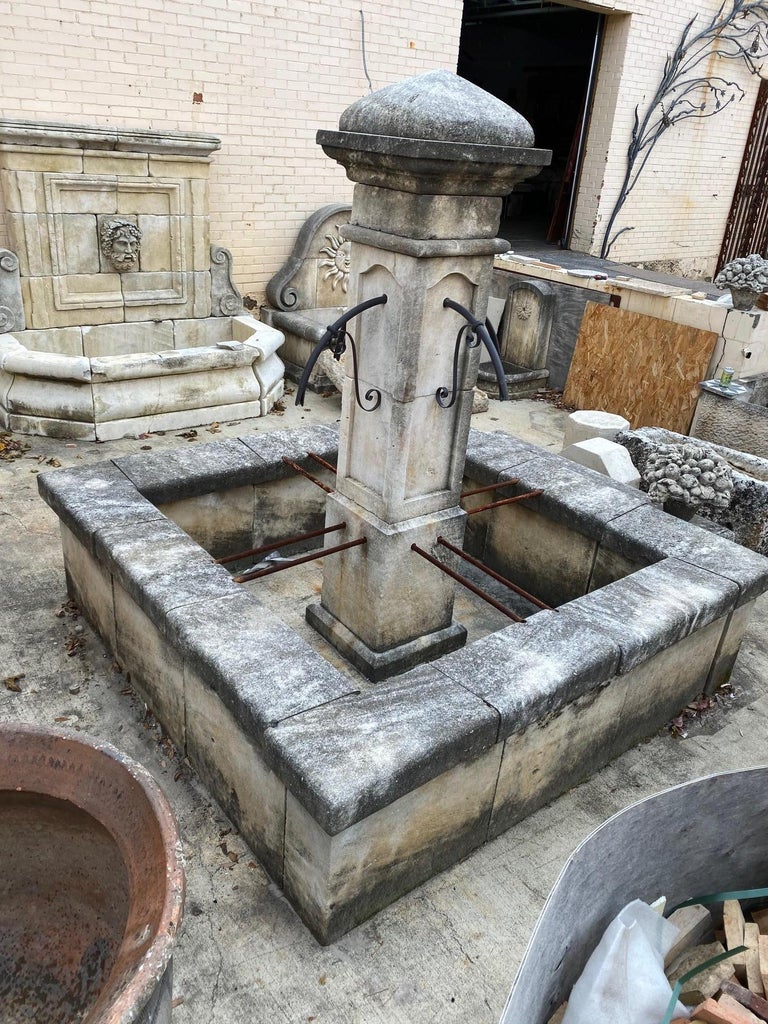 Large Square Surround Column Fountain at 1stDibs
