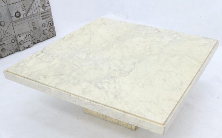 Large Square White Marble Coffee Table at 1stDibs | square marble ...