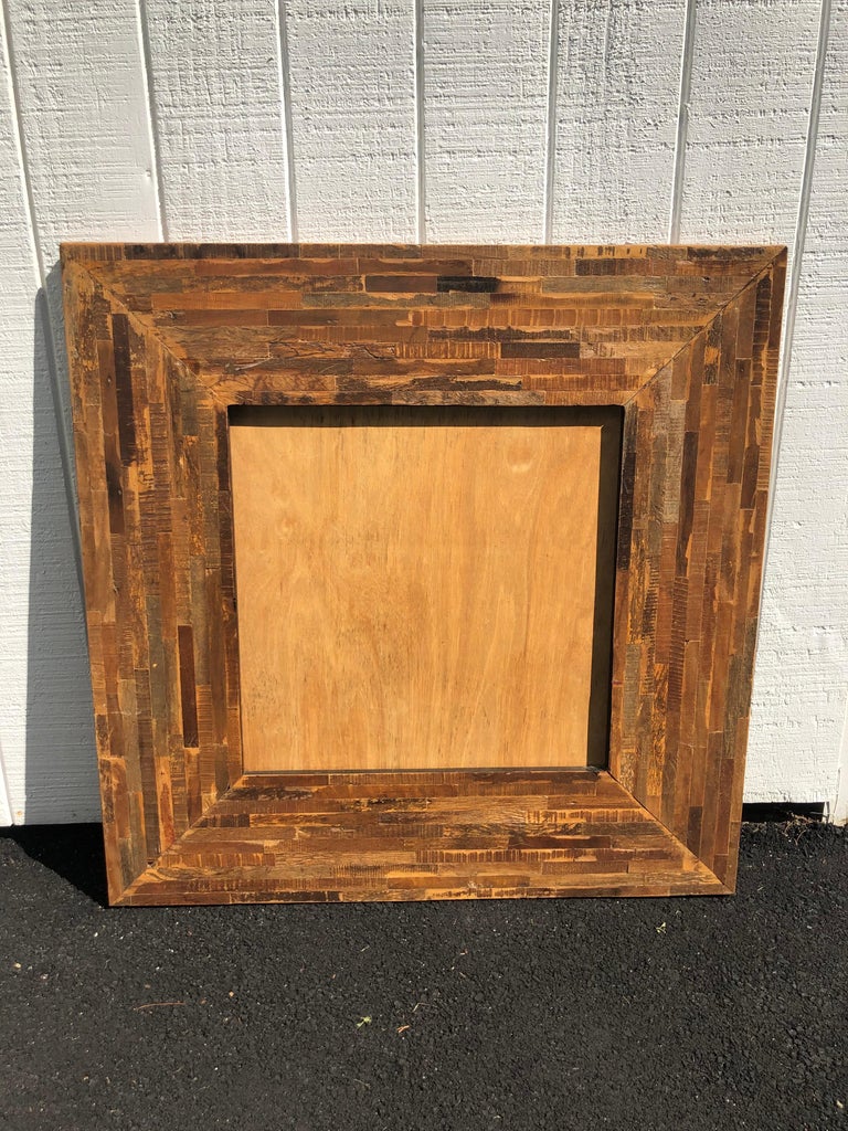 Huge Square Wooden Frame for a large Mirror or Artwork For Sale at 1stDibs