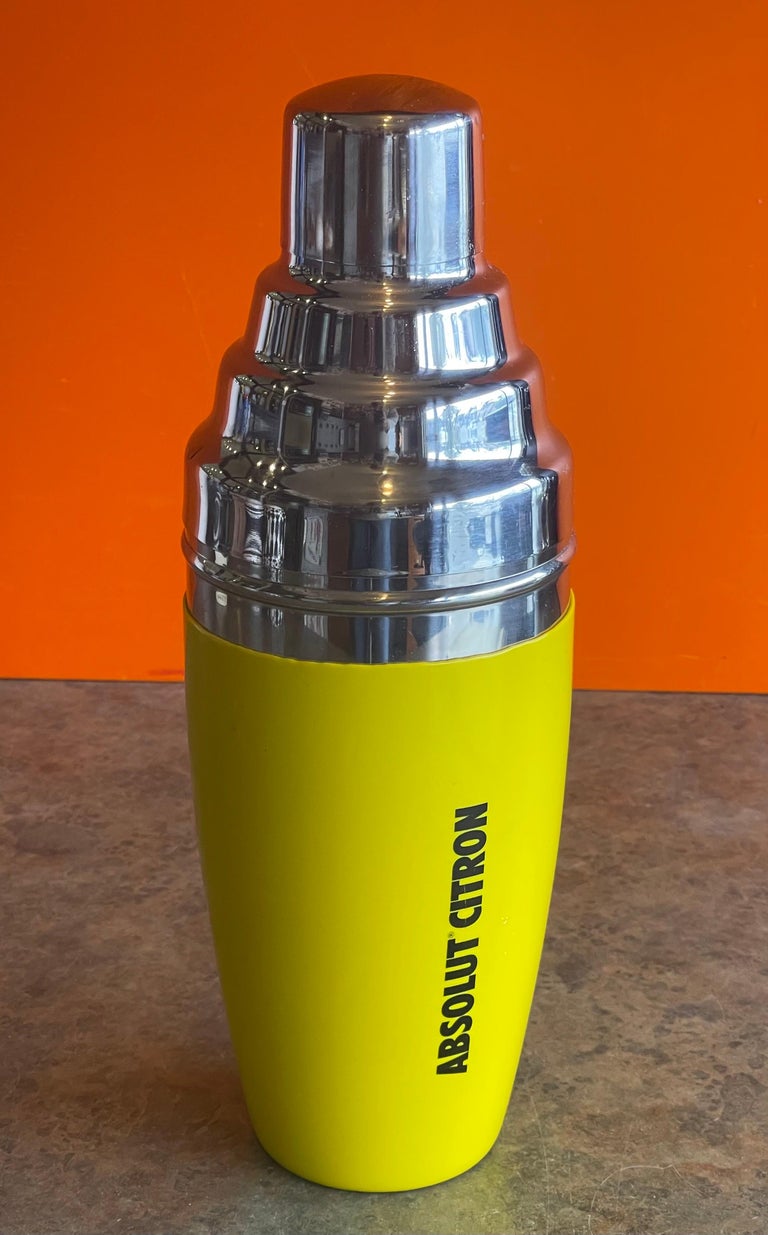 Large Stainless Steel "Absolut Vodka" Three Piece Martini Shaker For ...