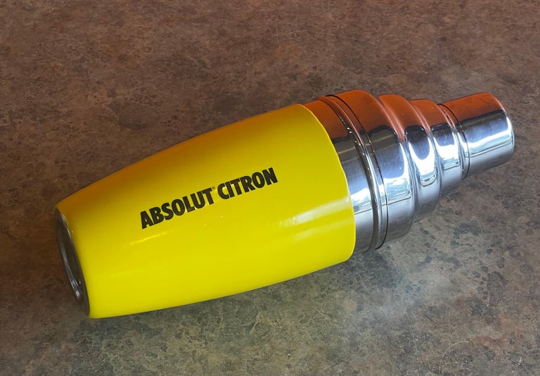 Large Stainless Steel "Absolut Vodka" Three Piece Martini Shaker For ...
