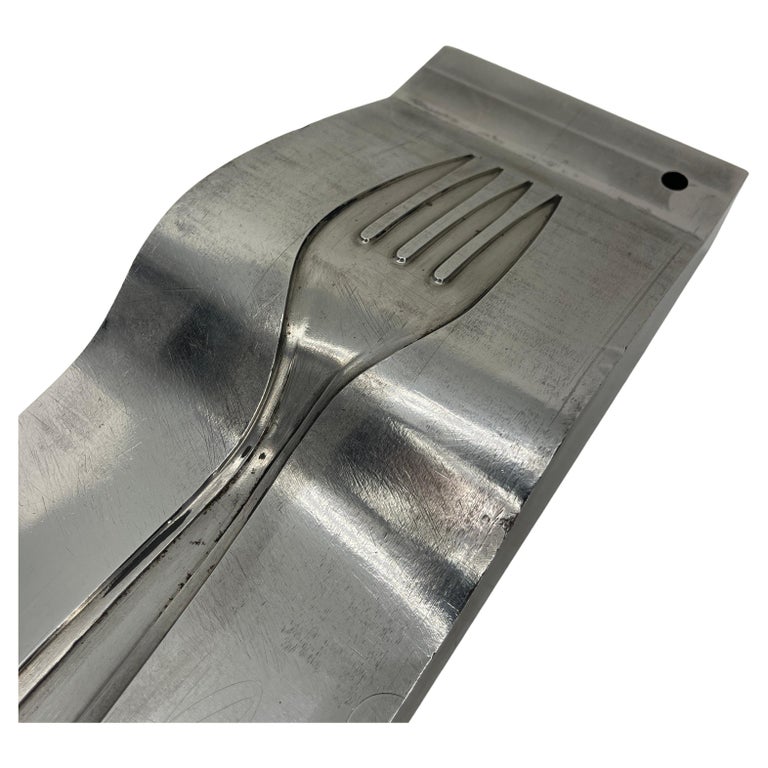 Large Stainless Steel Industrial Fork Mold Sculpture for Silverware For ...