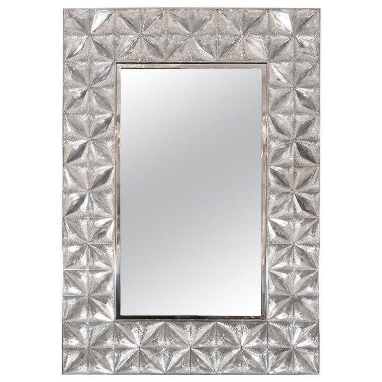 Large Star Pattern Glass Mirror For Sale at 1stDibs | large glass ...
