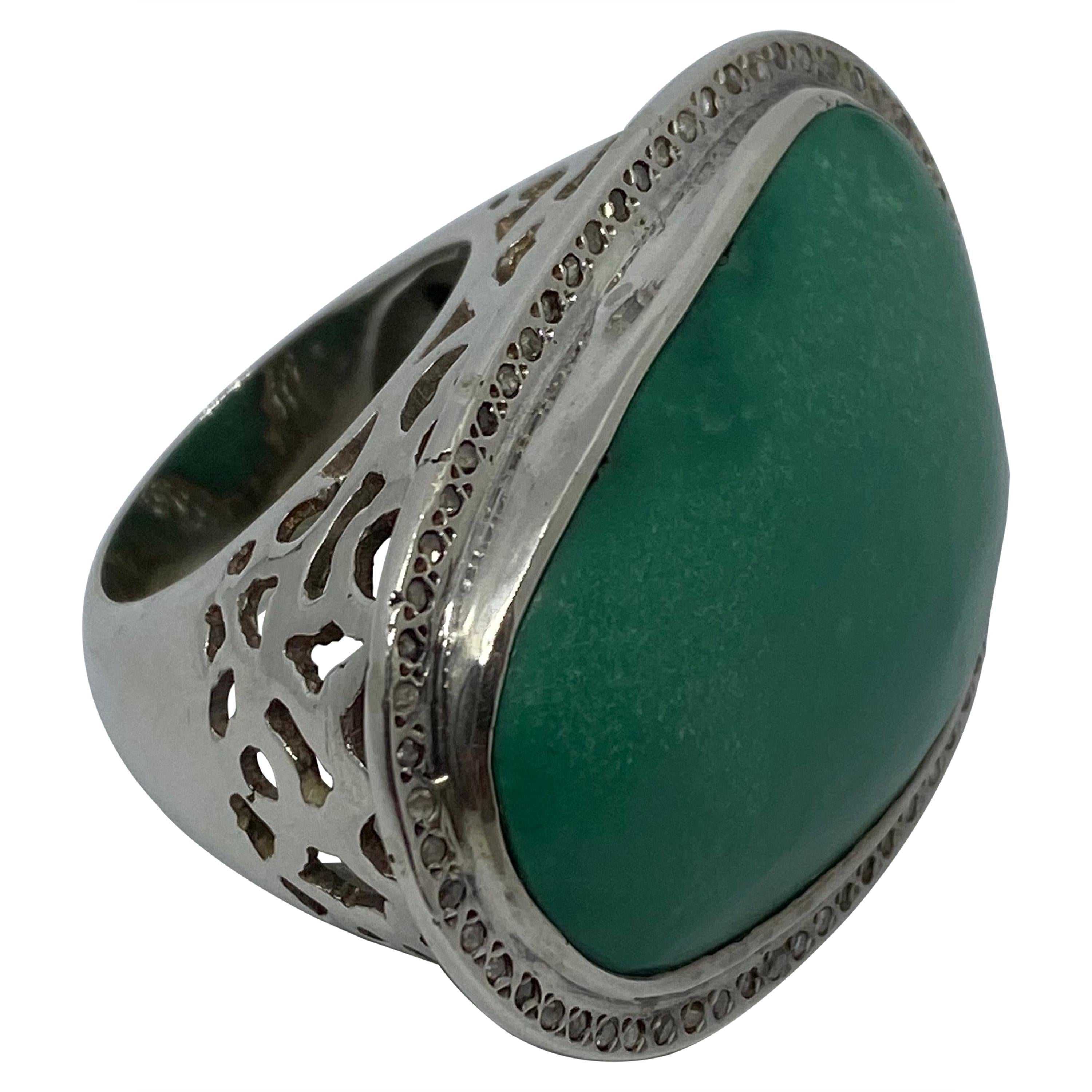 Fabulous Large Rose Cut Diamond Ring at 1stDibs