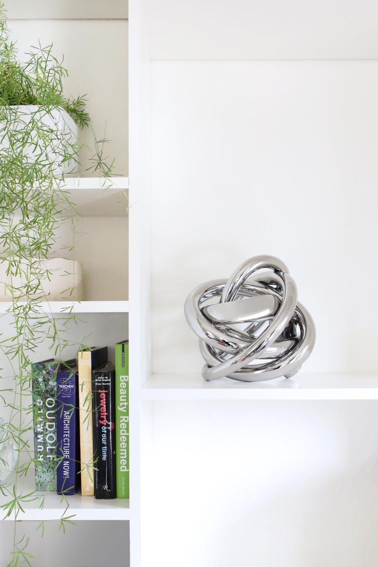 Large Steel Blue Wrap Sculpture by SkLO For Sale at 1stDibs