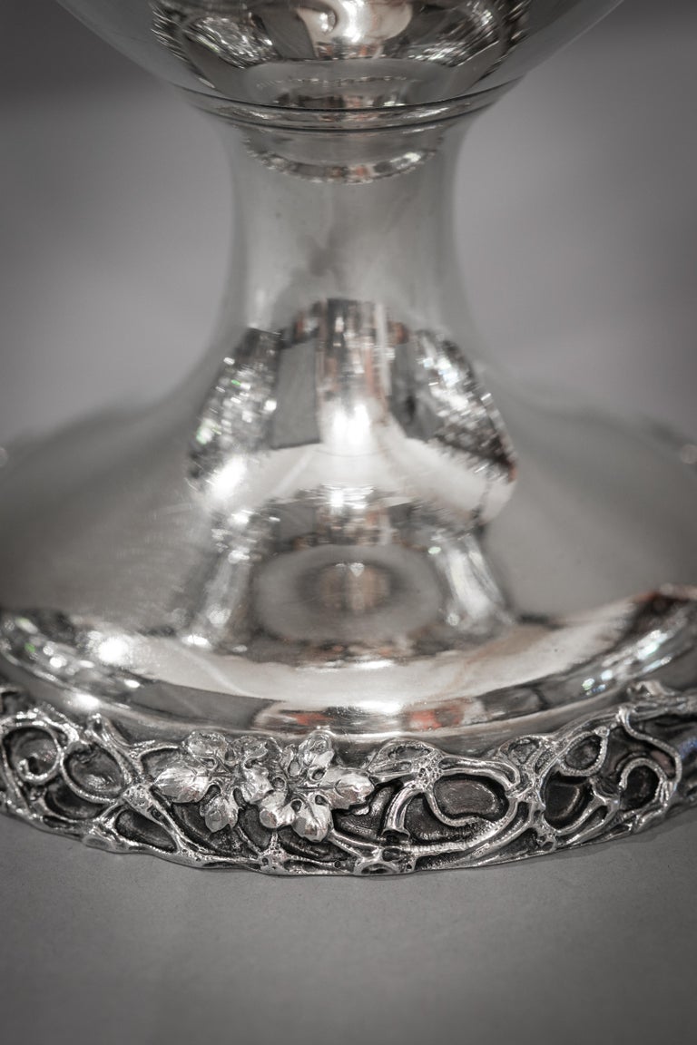 Large Sterling Silver Gilt Wine Pitcher, circa 1900 For Sale at 1stDibs