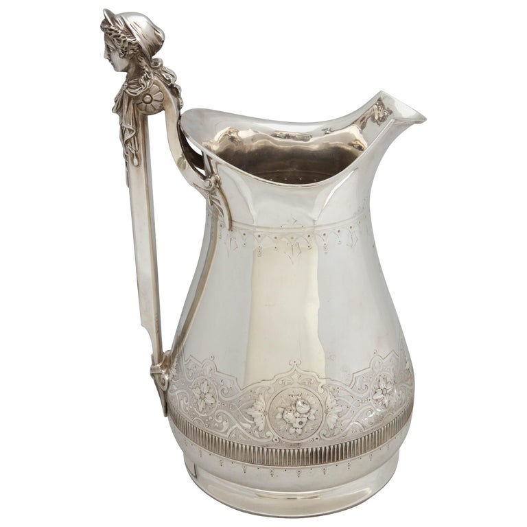 Large Sterling Silver Neoclassical Pitcher by Gorham For Sale at 1stDibs