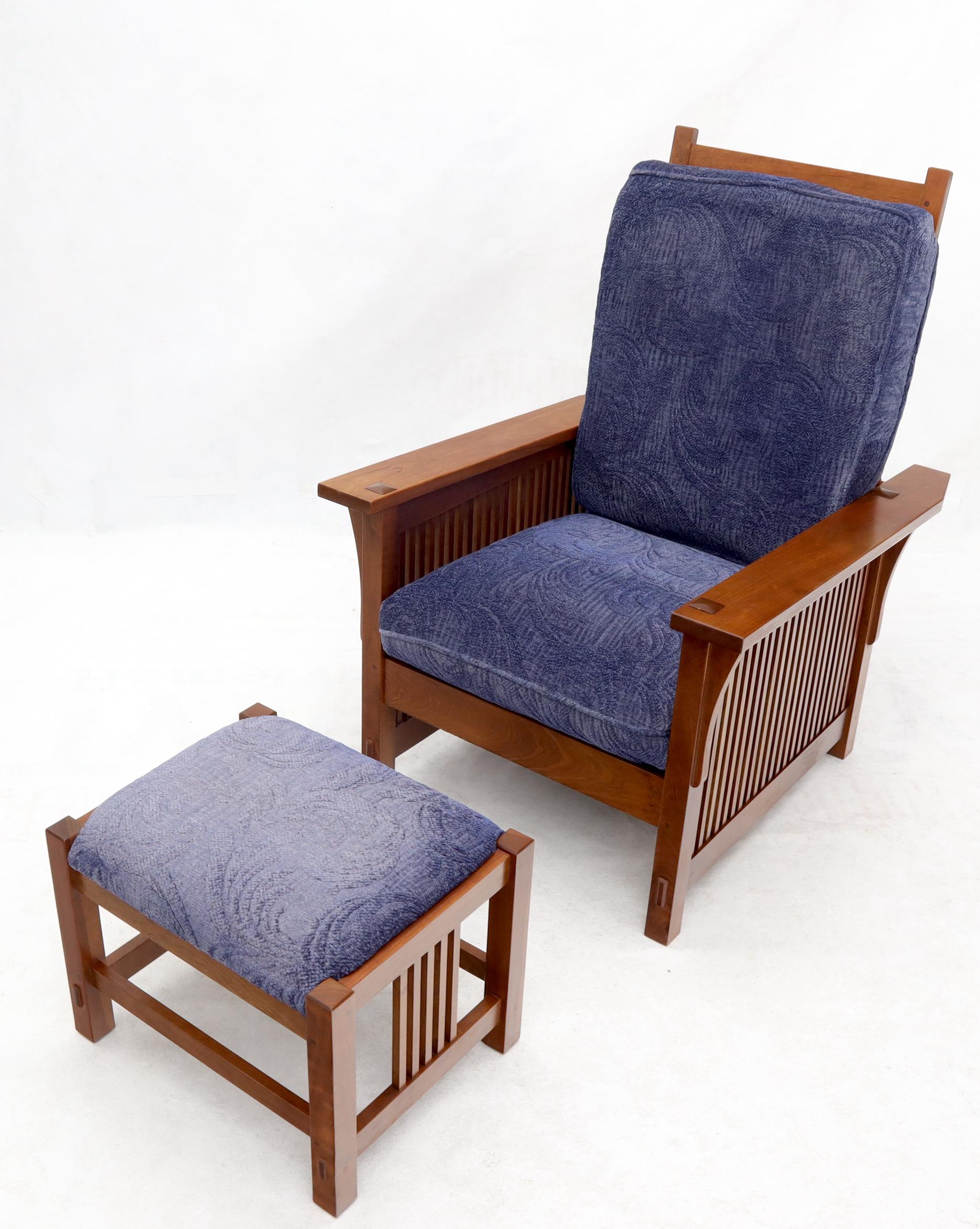 Large Stickley Cherry Reclining Chair and Ottoman at 1stDibs ...