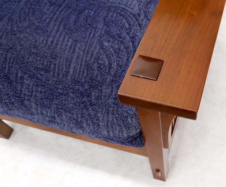 Large Stickley Cherry Reclining Chair and Ottoman For Sale at 1stDibs