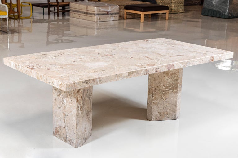 Large Stone Rectangular Dining Table at 1stDibs