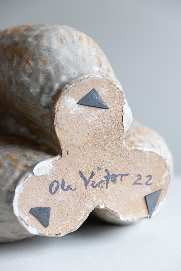 Large Stoneware Floor Vase in Ceramic by Danish Artist Ole Victor, 2022 ...