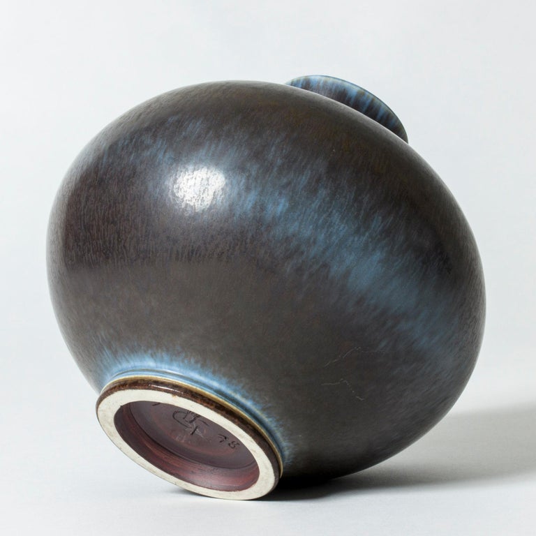 Large Stoneware Vase by Berndt Friberg for Gustavsberg, Sweden, 1978 ...