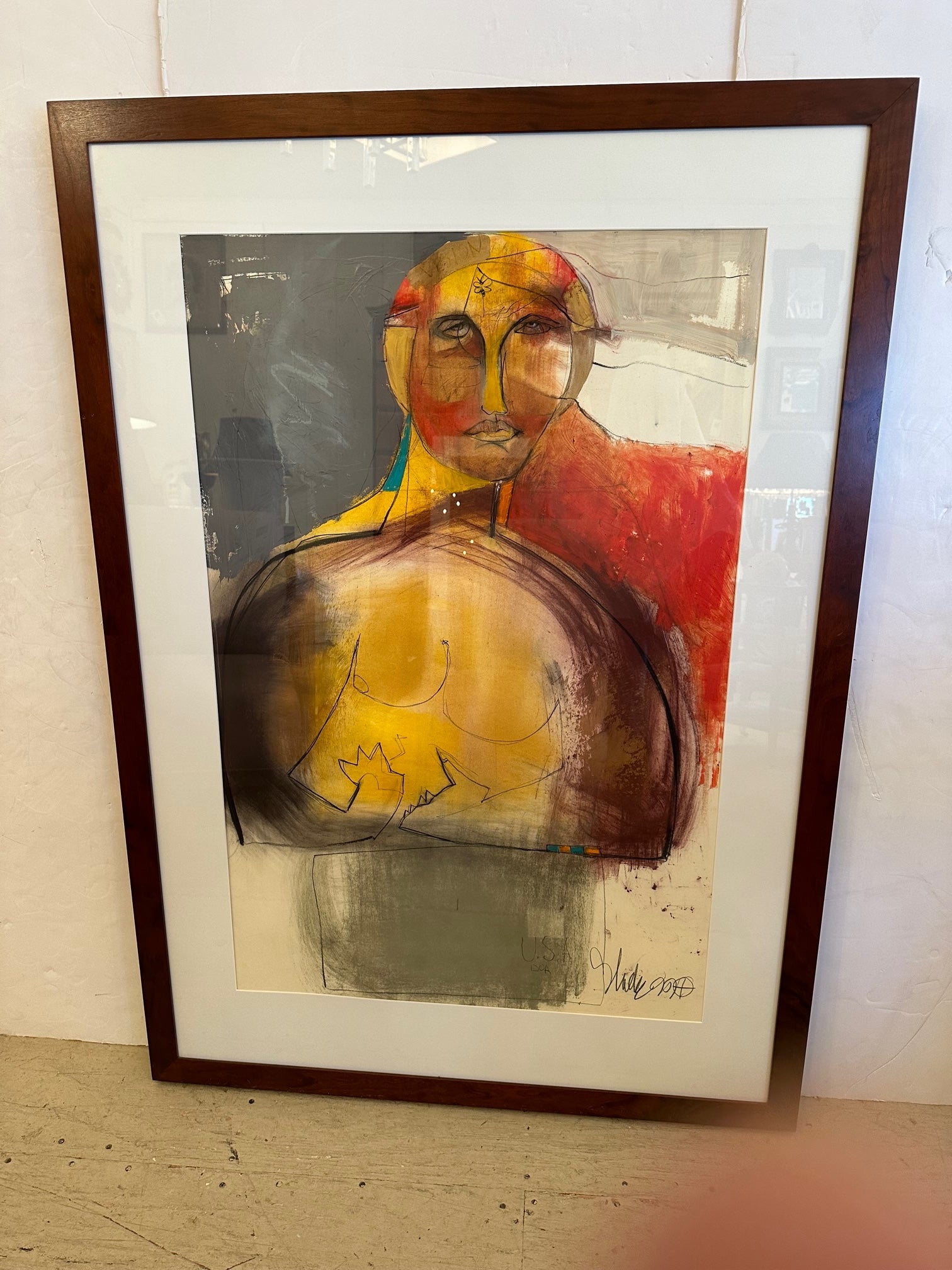 Large Striking Contemporary Painting Signed Slade For Sale at 1stDibs