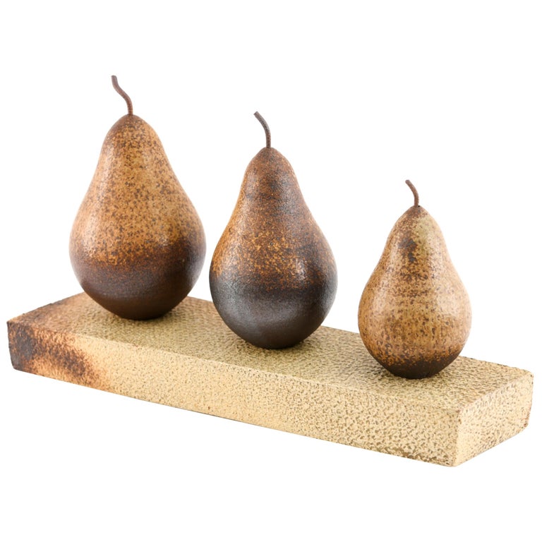 Large Studio Ceramic Pear Sculpture For Sale at 1stDibs