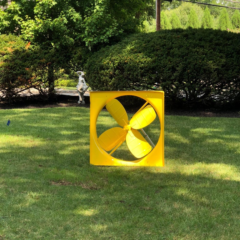 Large Sunshine Yellow Powder-Coated Industrial Fan For Sale at 1stDibs ...