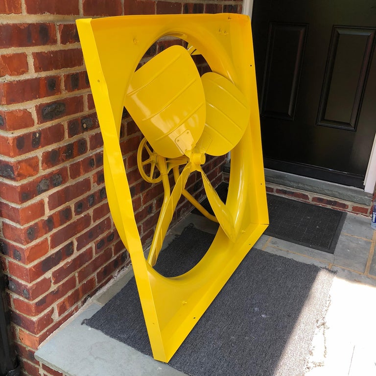 Large Sunshine Yellow Powder-Coated Industrial Fan For Sale at 1stDibs ...