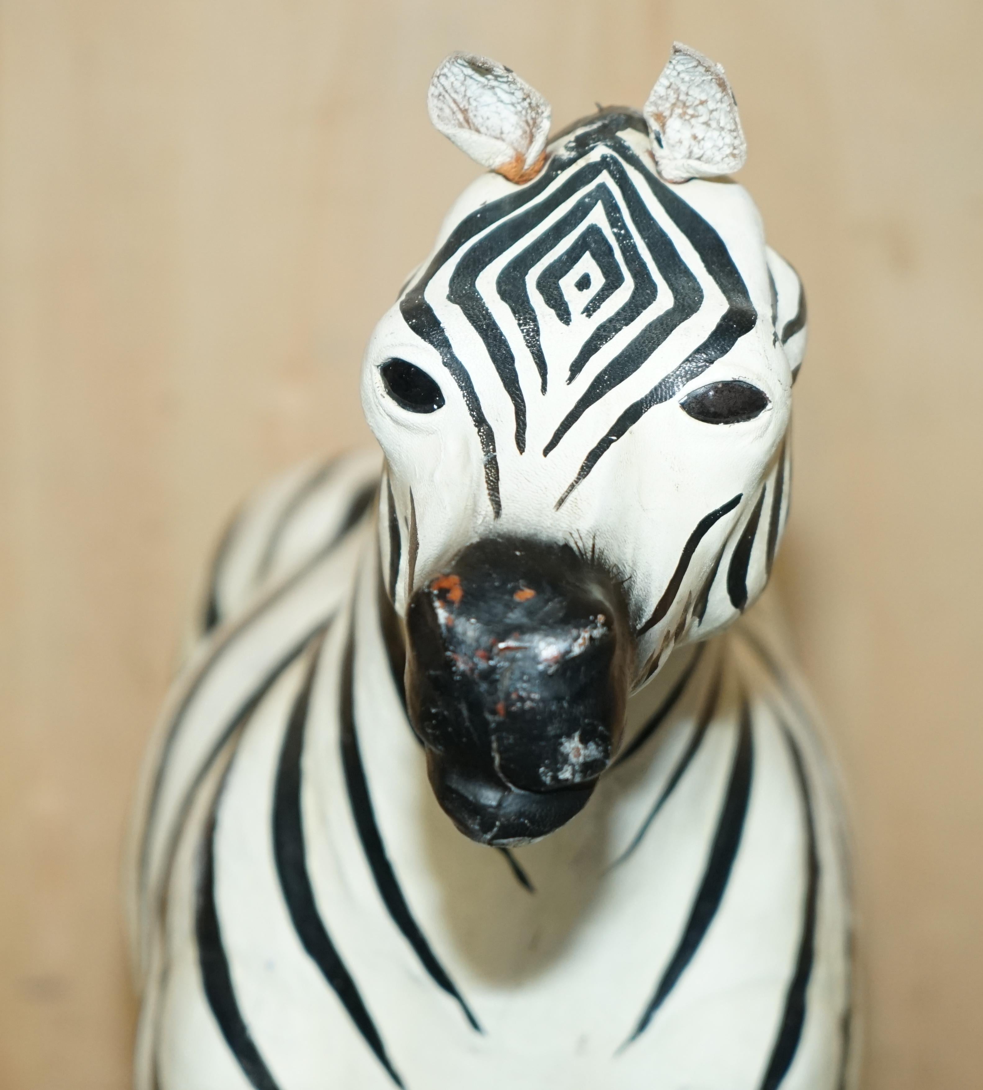 LARGE SUPER RARE CIRCA 1930'S LiBERTYS LONDON LEATHER ZEBRA STOOl For ...