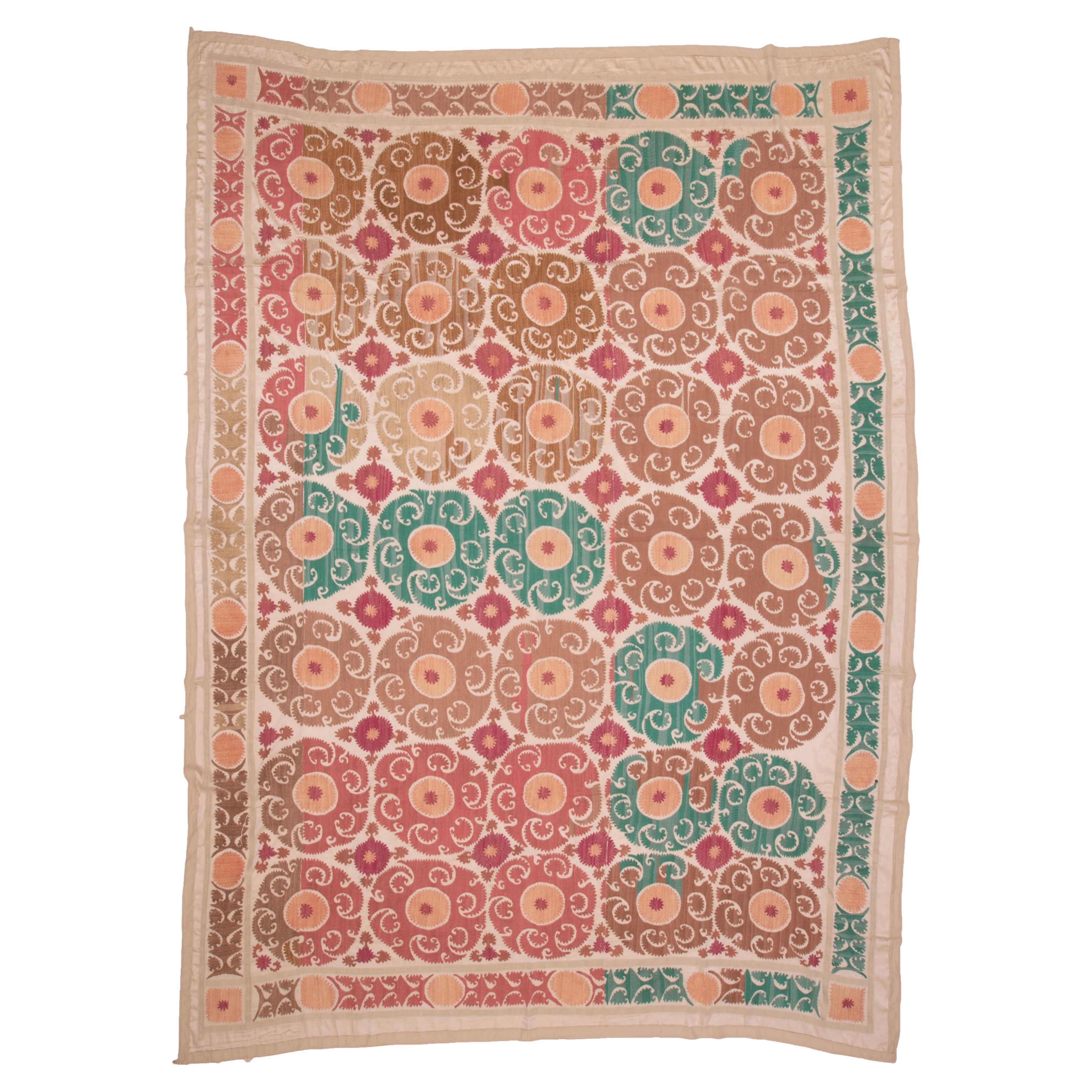 Folk Suzani, from Urgut, Uzbekistan, Mid 20th C For Sale at 1stDibs