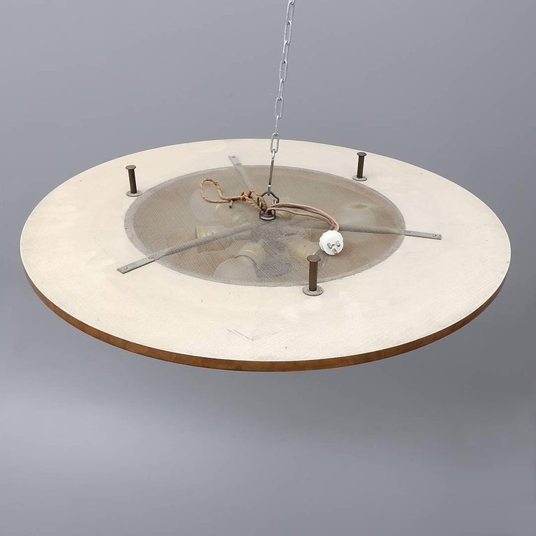 Large Swedish Art Deco Flush Ceiling Light "the Four Winds" Mjölby ...