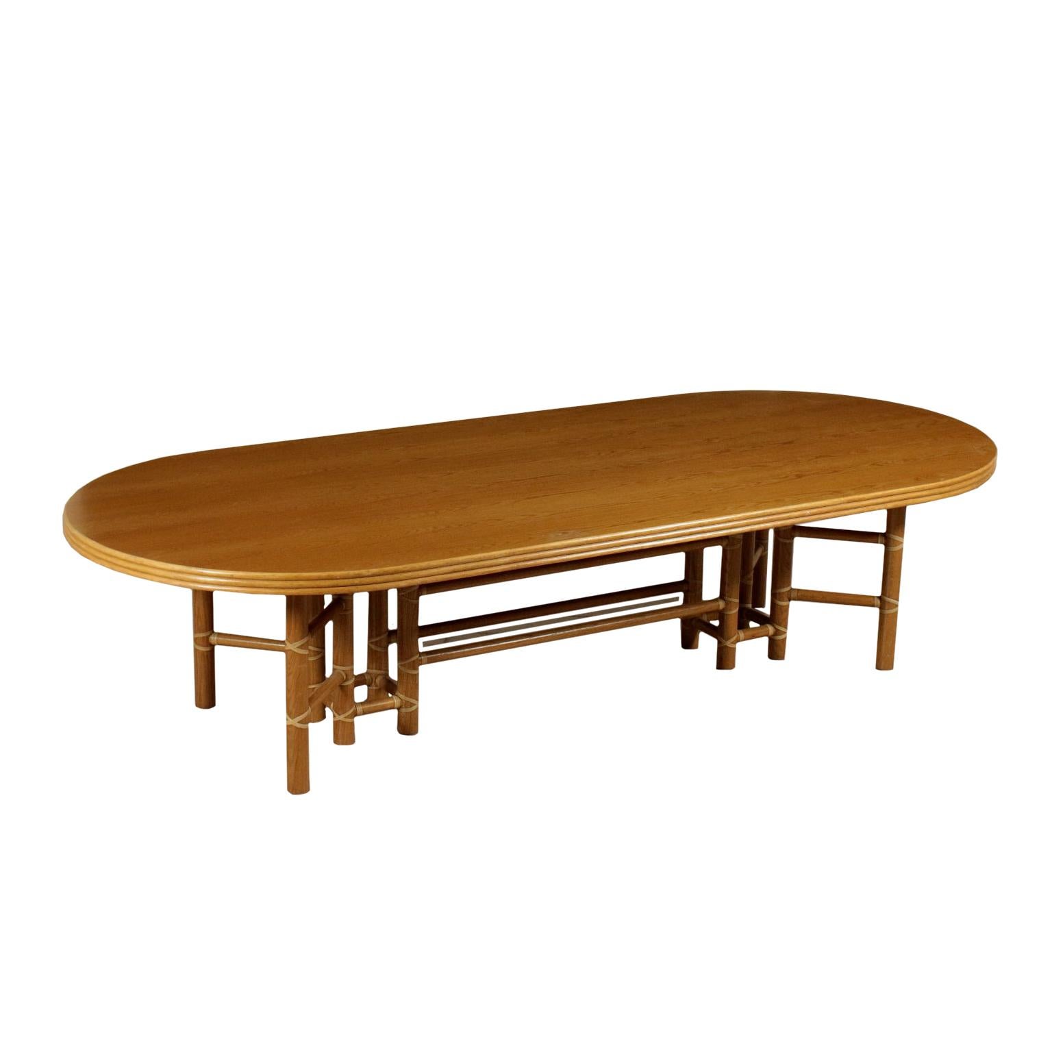 Large Table for McGuire Leather Bamboo Vintage USA, 1980s at 1stDibs