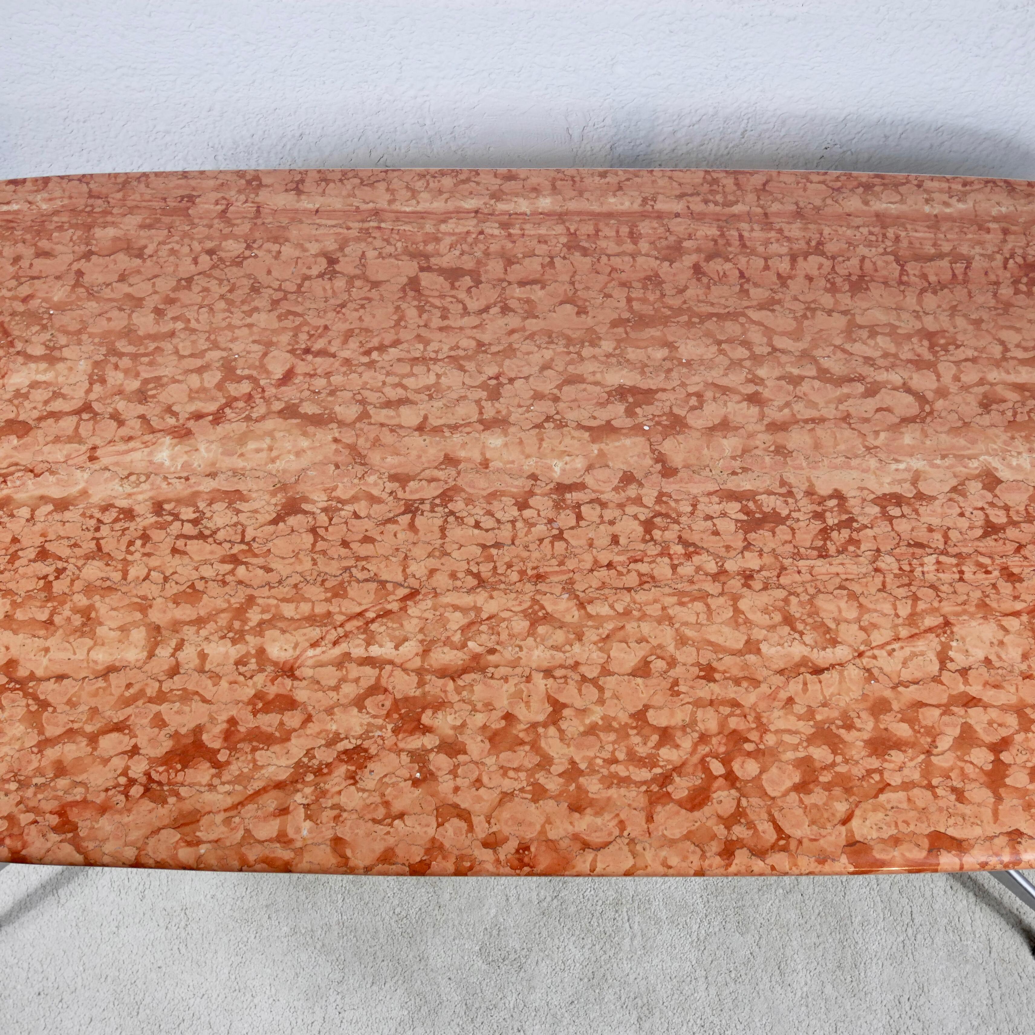 Large Table in Rosso Verona Marble by Charles and Ray Eames for Herman ...