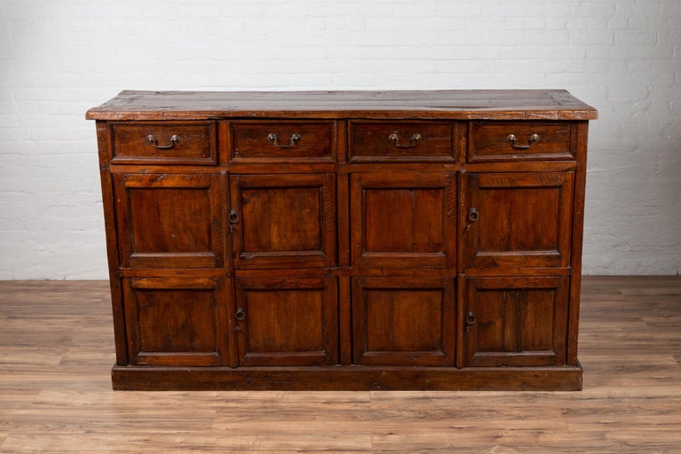 Large Teak Cabinet from Java, with Four Drawers and Four Sets of Double ...