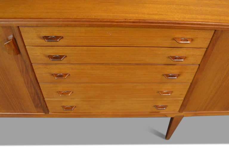Large Teak Credenza by Henry Rosengren Hansen For Sale at 1stDibs