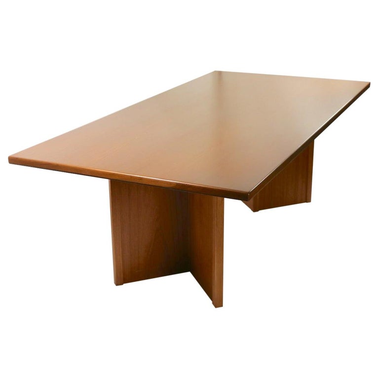 Large Teak Danish Mid Century Conference Dining Table at 1stDibs