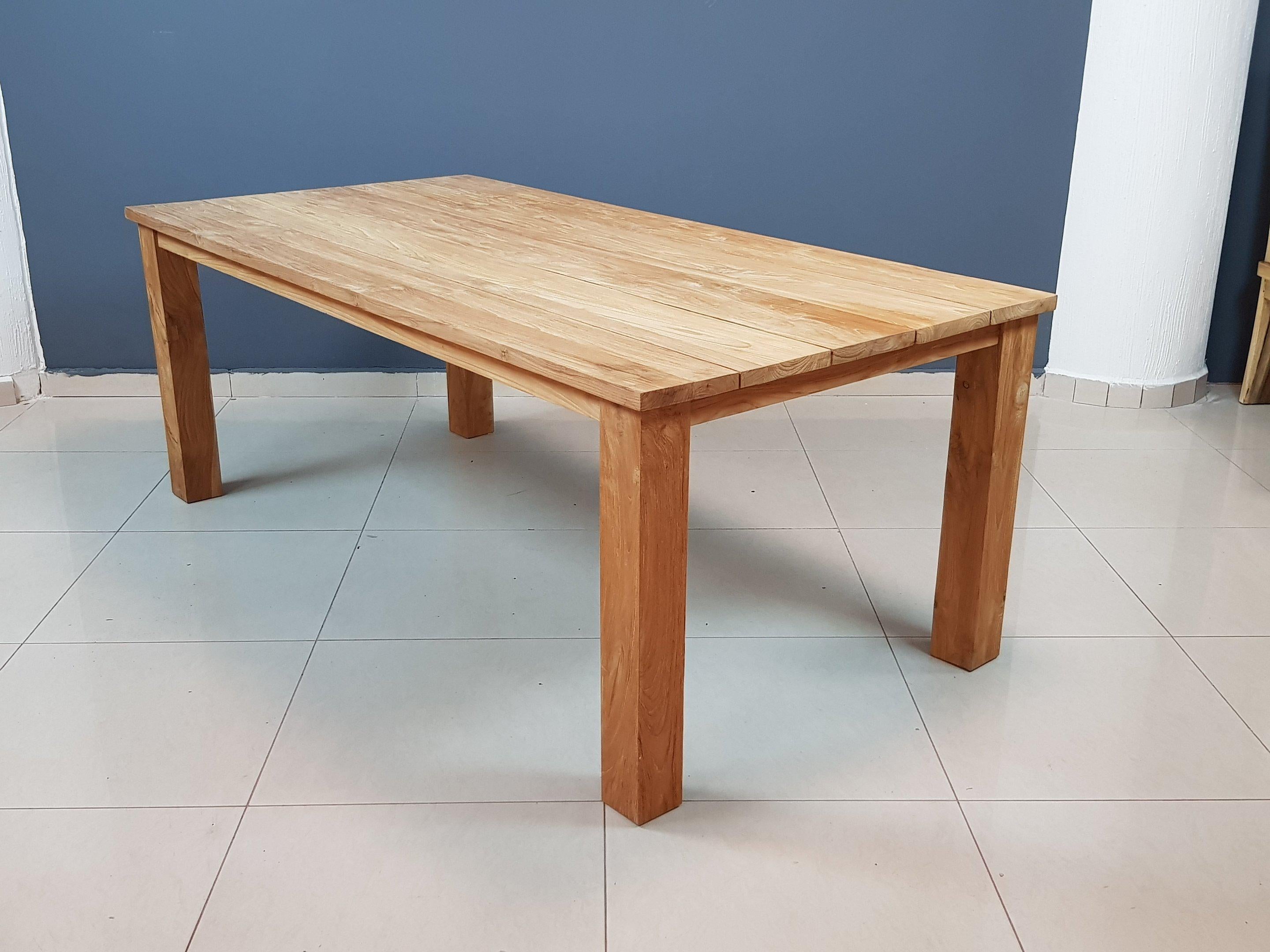 Large Teak Dining Table For Sale at 1stDibs