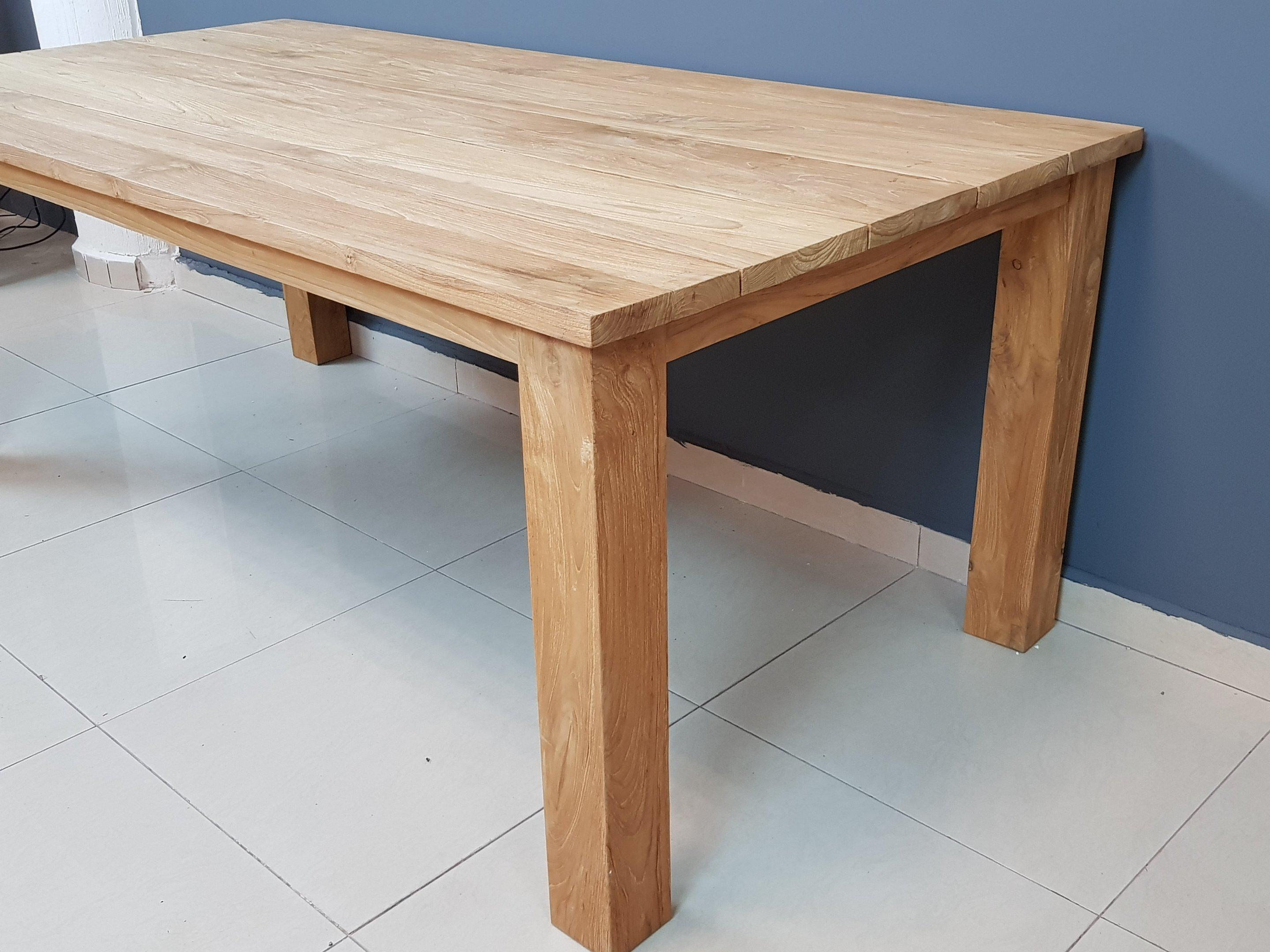 Large Teak Dining Table For Sale at 1stDibs