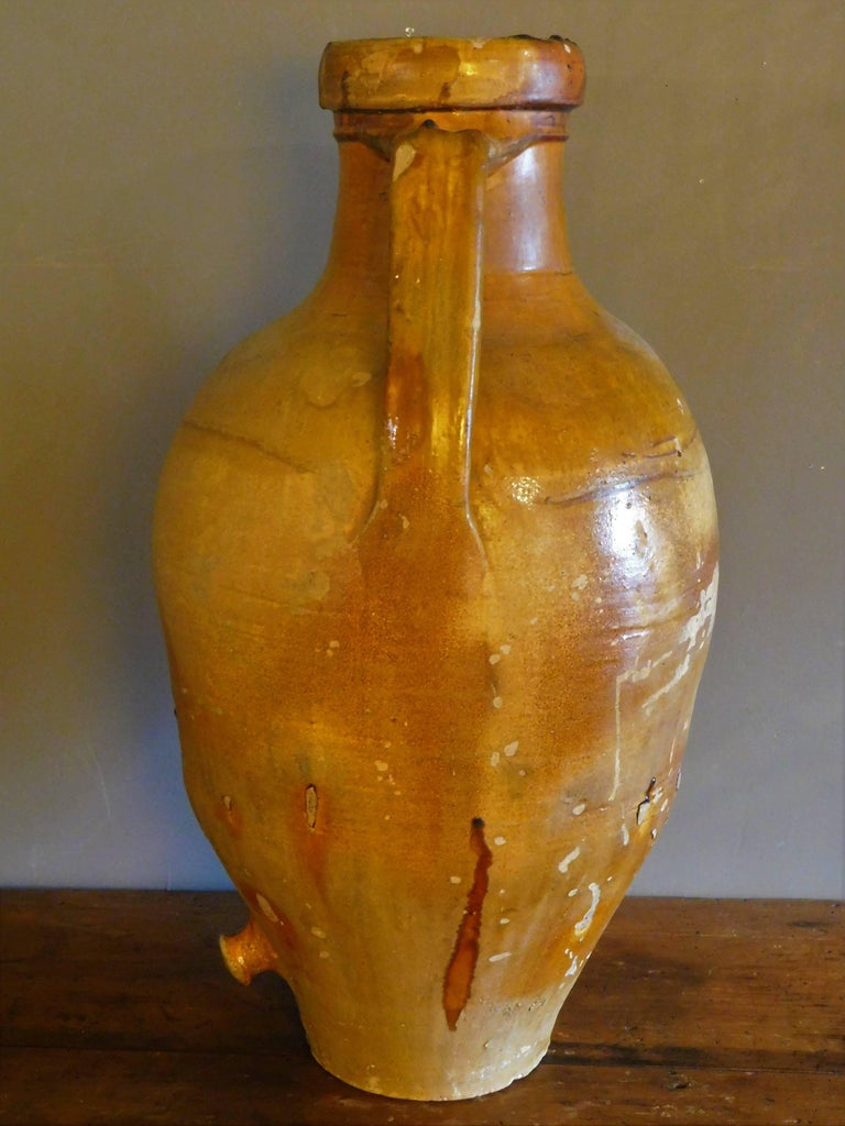 Large Terracotta Olive Oil Amphora with Spout and Handles, Italy, circa ...