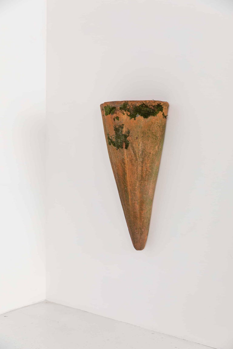 Large Terracotta Wall Mounted Conical Garden Planter For Sale at 1stDibs