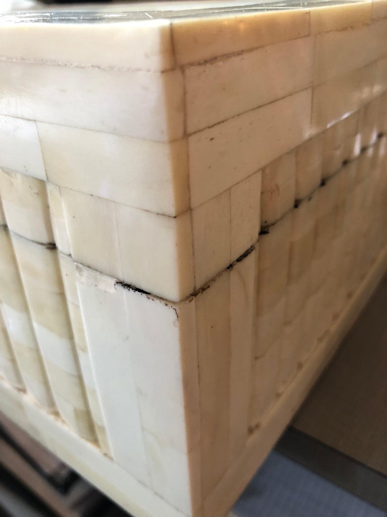 Large Tessellated Hinged Bone Box at 1stDibs