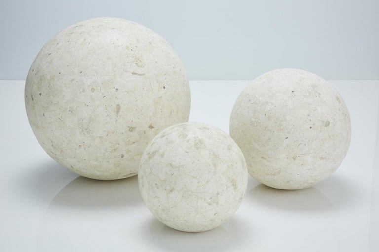 Large Tessellated Matte Mactan Stone Sphere - 10.5 in. Diameter For ...