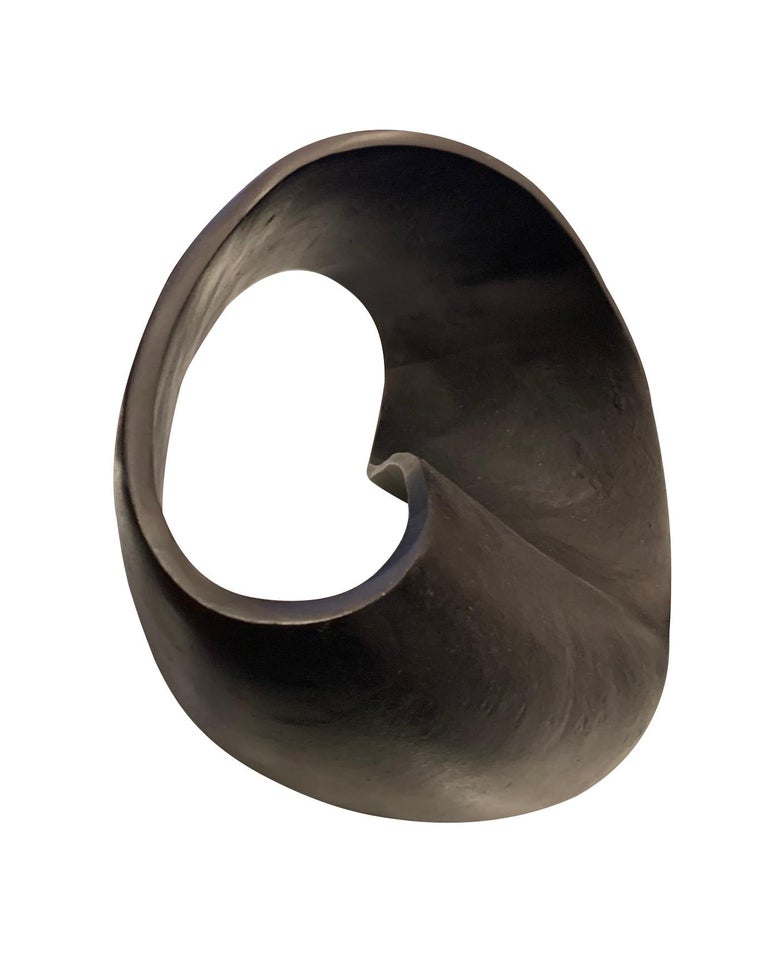 Large Thick Ribbon Design Bronze Sculpture, India, Contemporary For ...