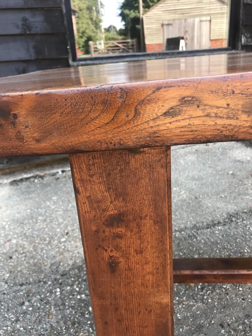 Large Thick Top Rustic Elm Antique Table at 1stDibs | thick table ...