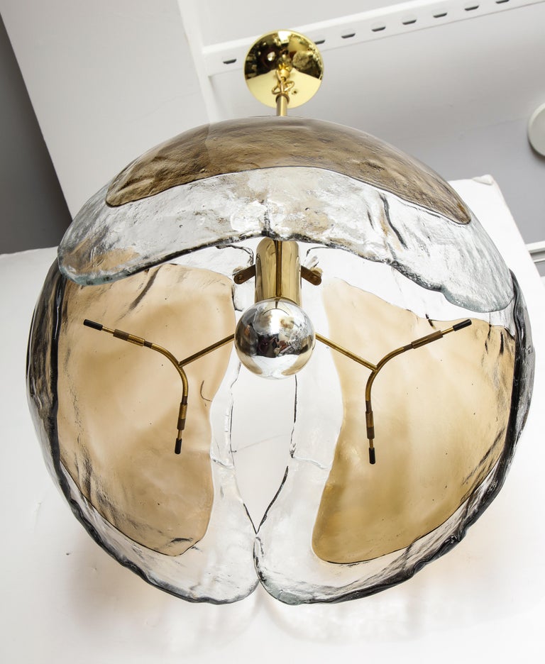 Large Three Glass Panel Pendant Light by Mazzega For Sale at 1stDibs ...