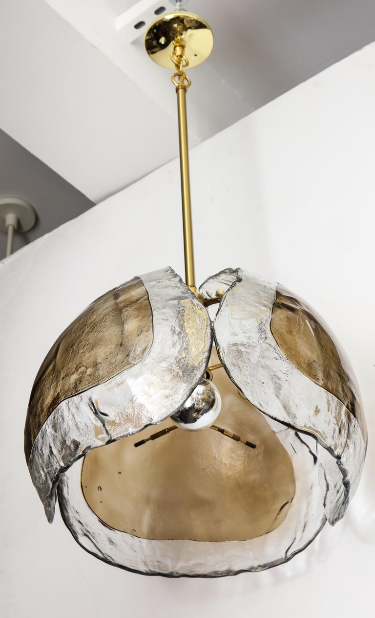 Large Three Glass Panel Pendant Light by Mazzega For Sale at 1stDibs ...