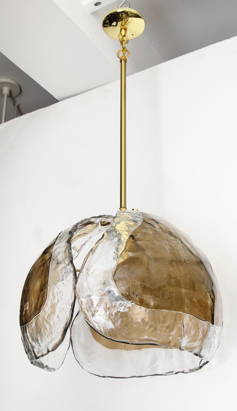 Large Three Glass Panel Pendant Light by Mazzega For Sale at 1stDibs ...