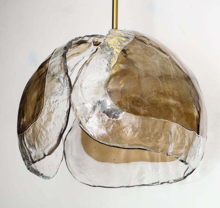 Large Three Glass Panel Pendant Light by Mazzega For Sale at 1stDibs ...