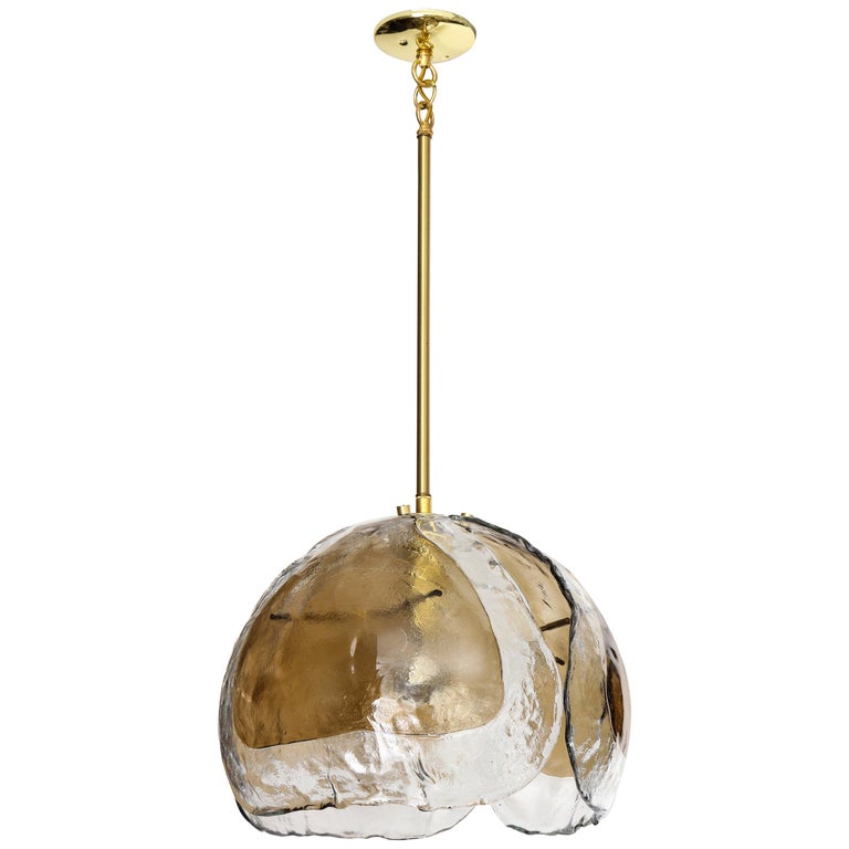 Large Three Glass Panel Pendant Light by Mazzega For Sale at 1stDibs ...