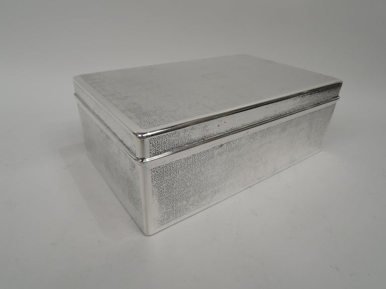 Large Tiffany American Art Deco Sterling Silver Cigar Box For Sale at ...