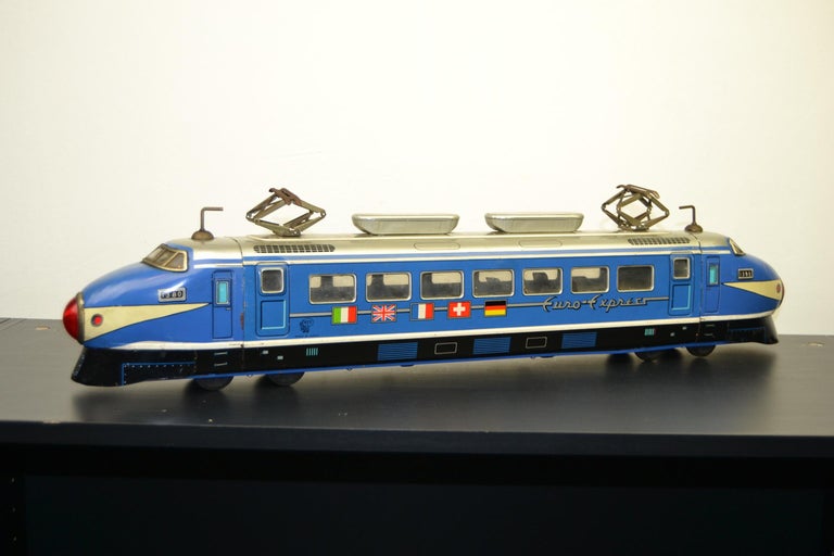 Large Tin Friction Drive, Express Train Toy by ATC, Japan, 1950s at 1stDibs