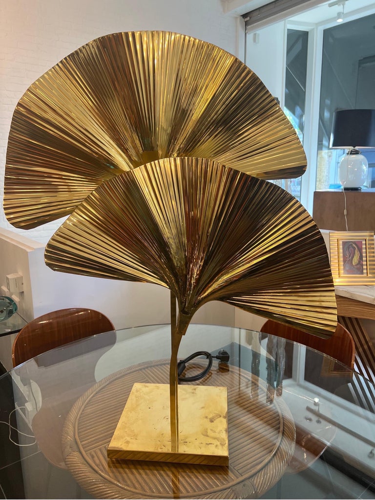 Large Tommaso Barbi Ginkgo Table Lamp For Sale at 1stDibs