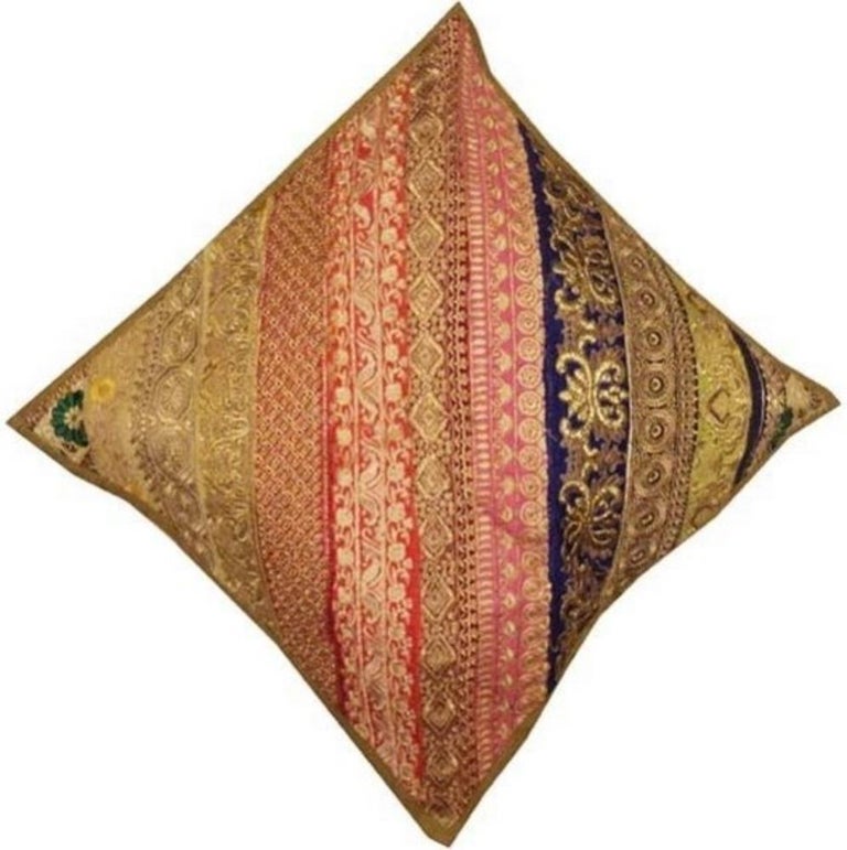Large Cushion or Pillow cover Traditional Hand-Worked Indian Vintage ...