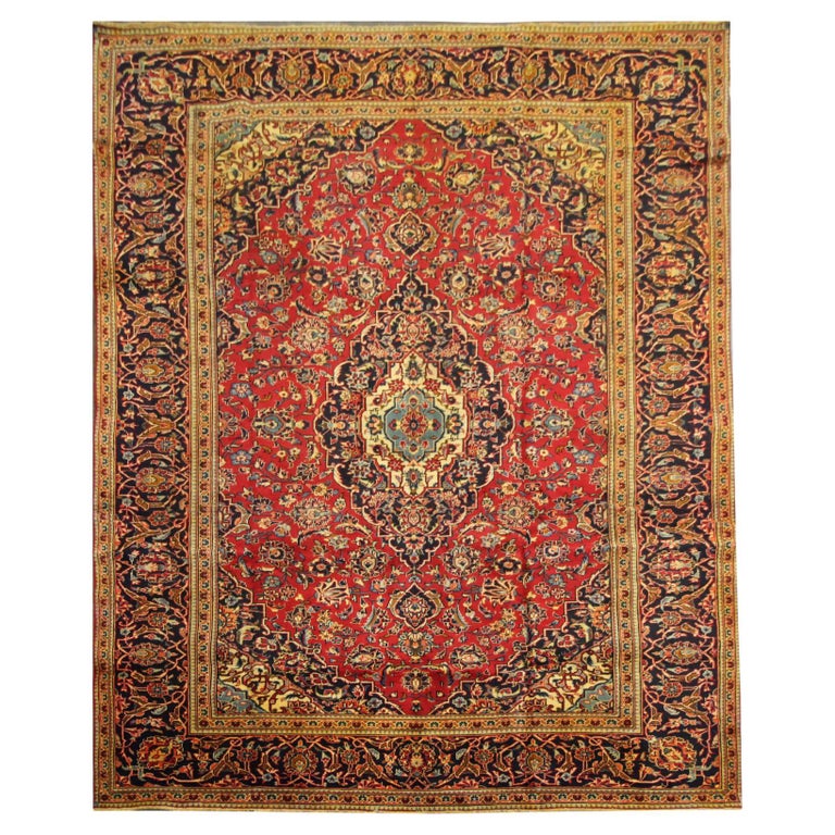 Large Traditional Living Room Rug Handmade Carpet Oriental Vintage Rug ...