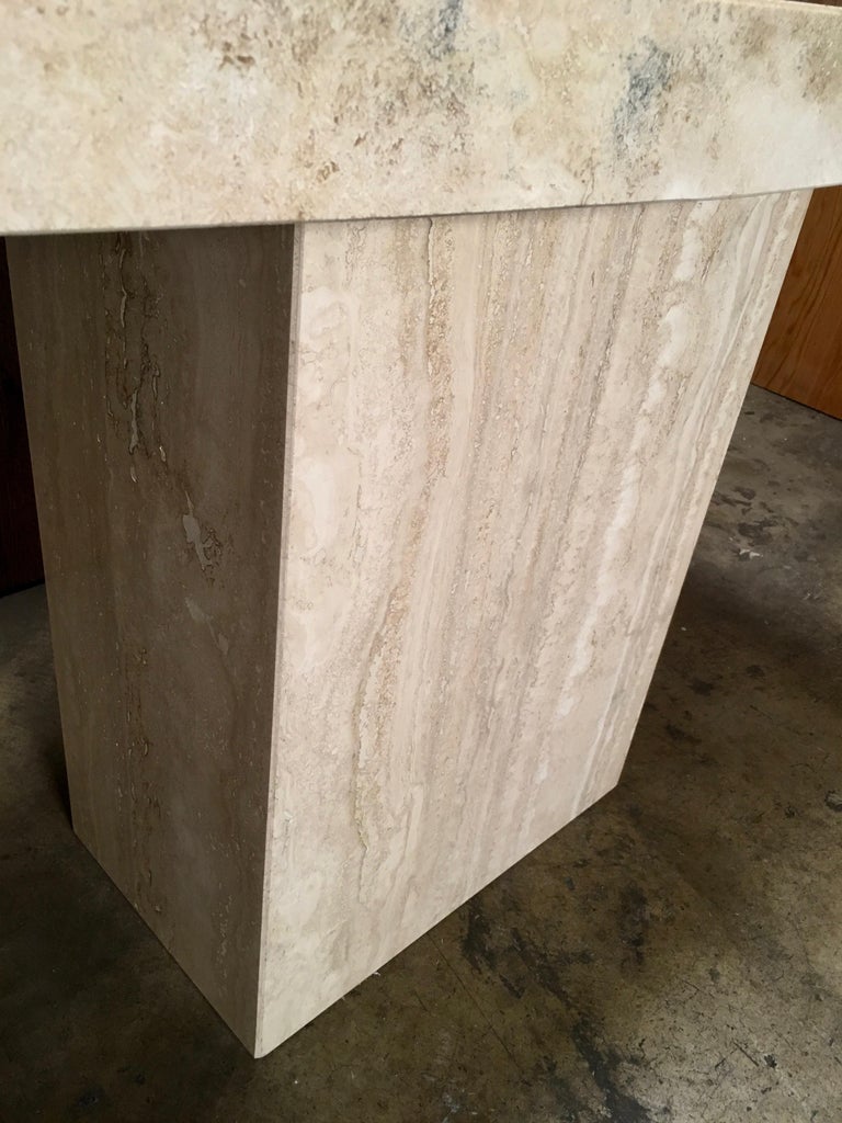 Large Travertine Console Table at 1stDibs