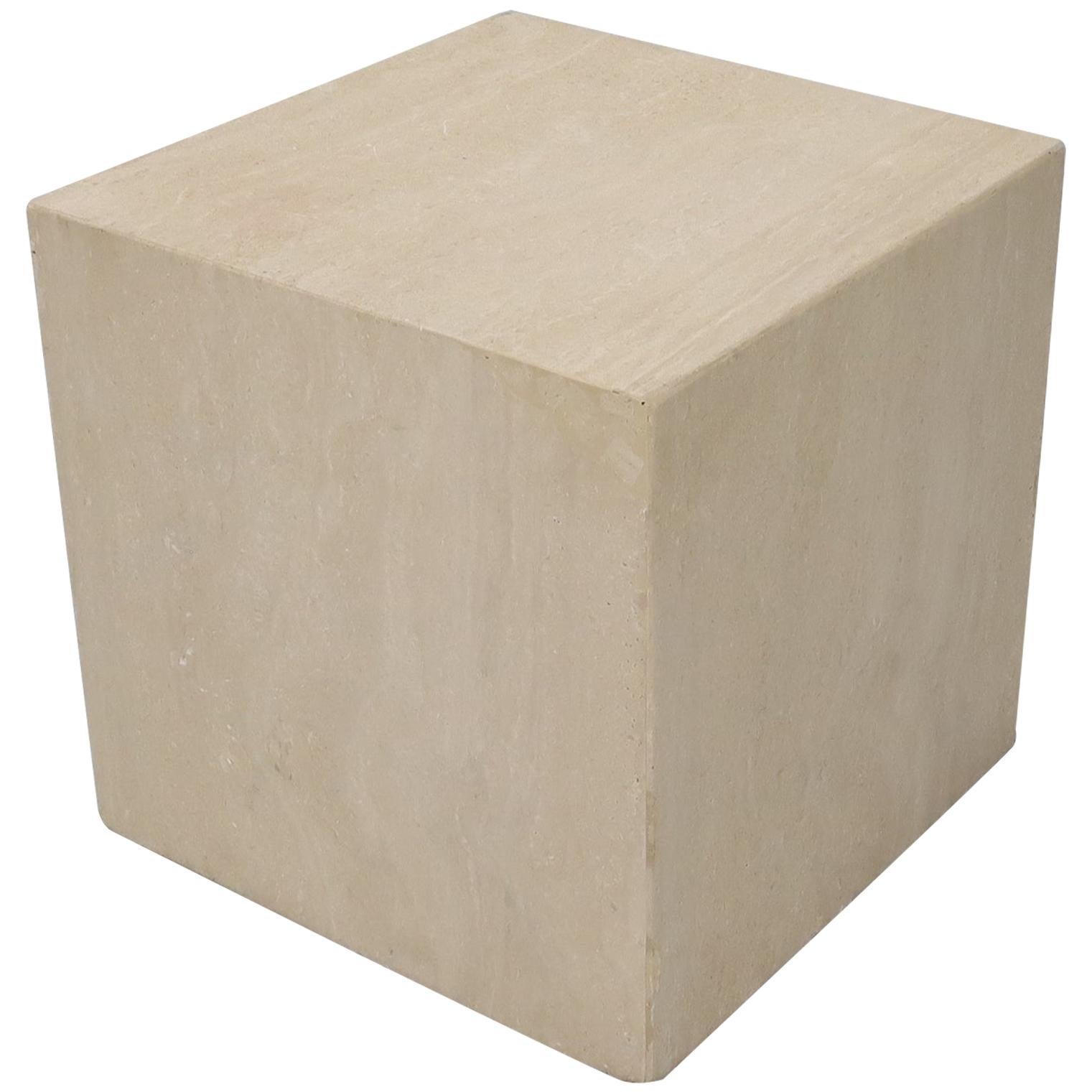 Glass Mirrored Cube Side Table at 1stDibs