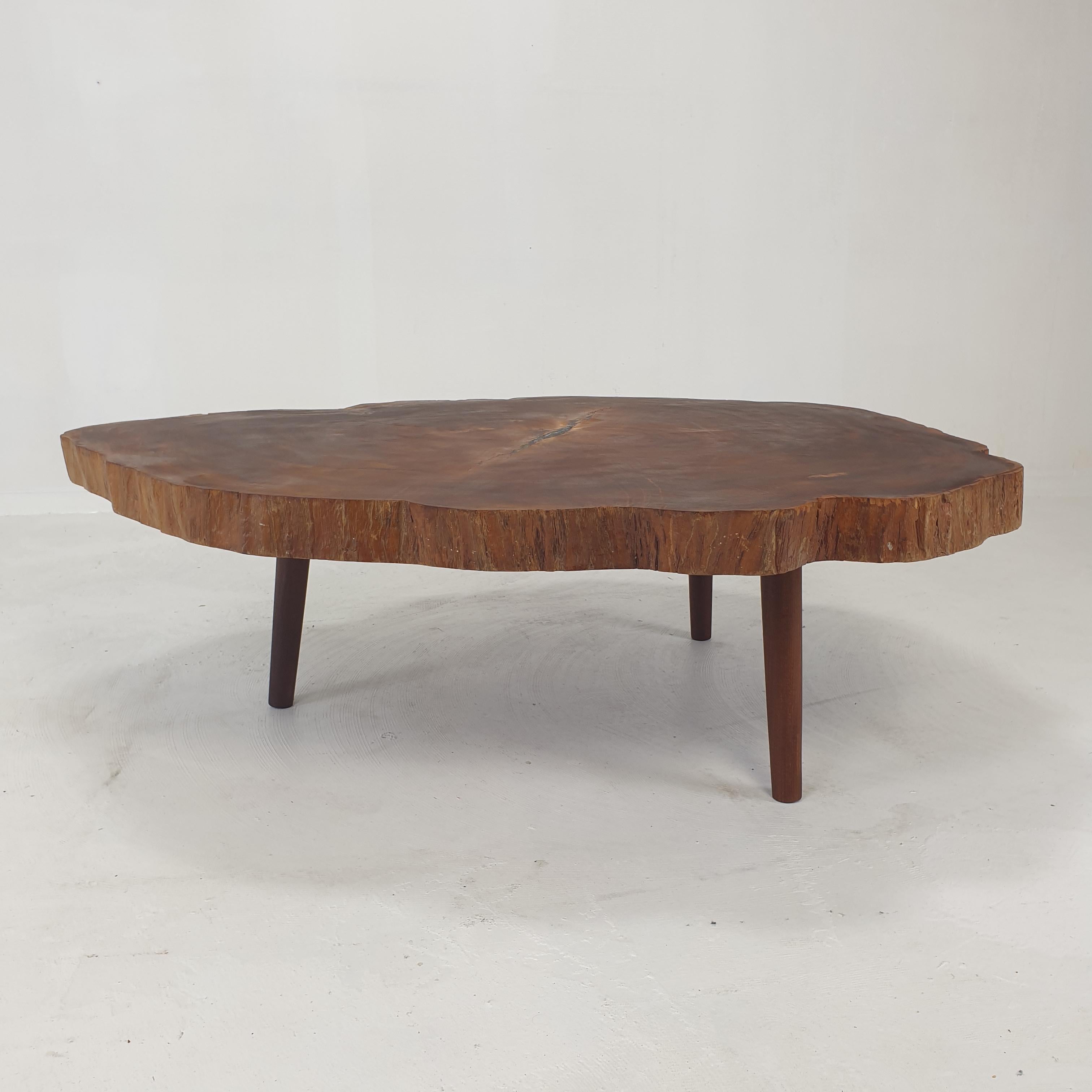 Large Tree Trunk Coffee Table, 1970's at 1stDibs